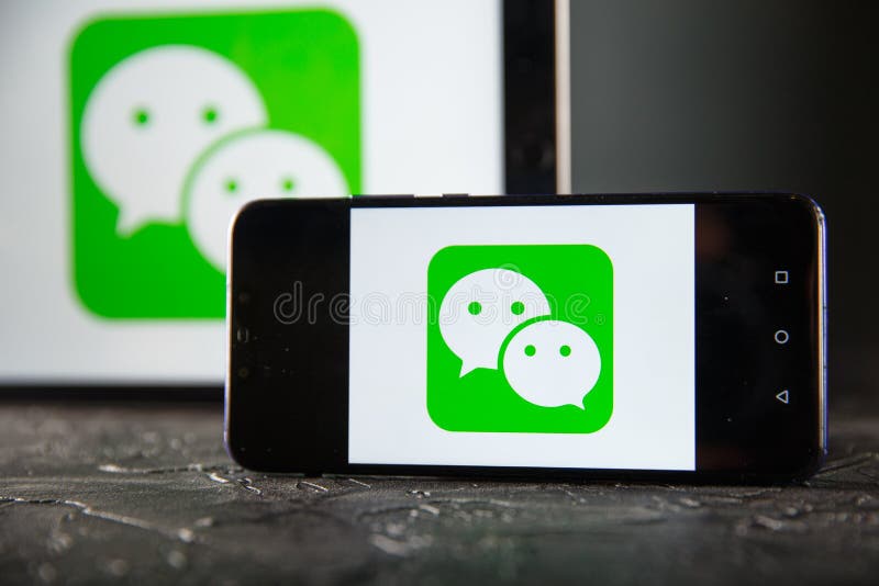 Tula 24 09 2019: WeChat on the Tablet and Phone Display. Editorial ...