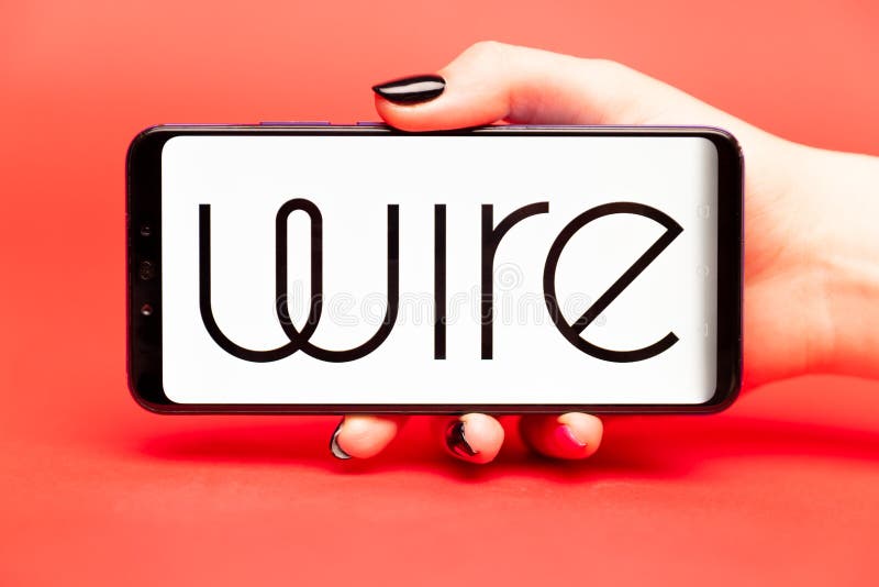 26 08 2019 Tula: Wire App on the Phone Display. Logo Editorial Image ...