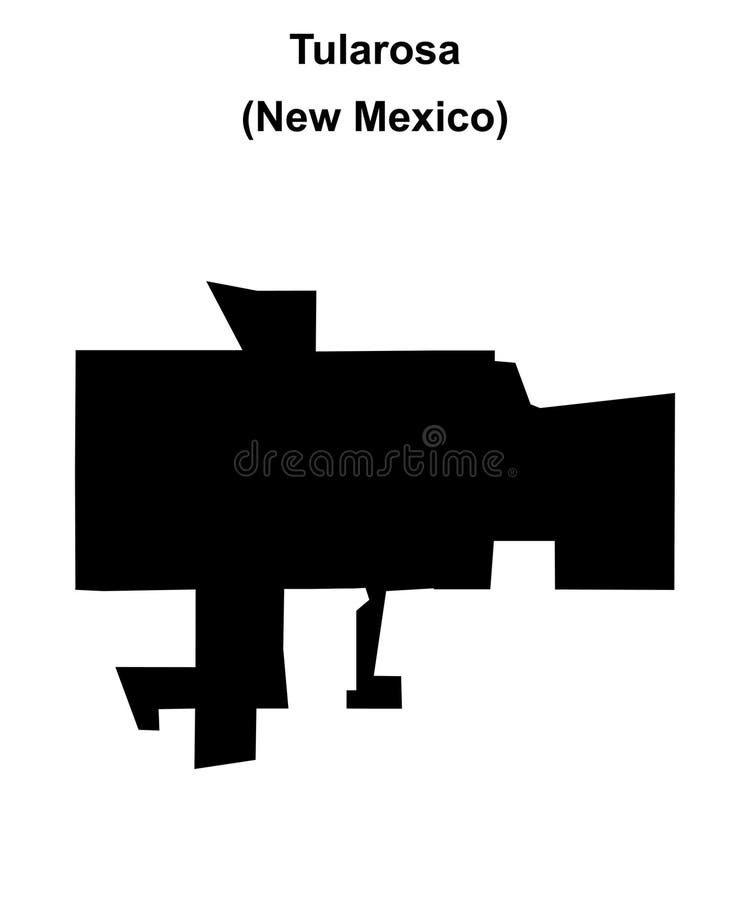 Tularosa outline map stock vector. Illustration of tourism - 387577697