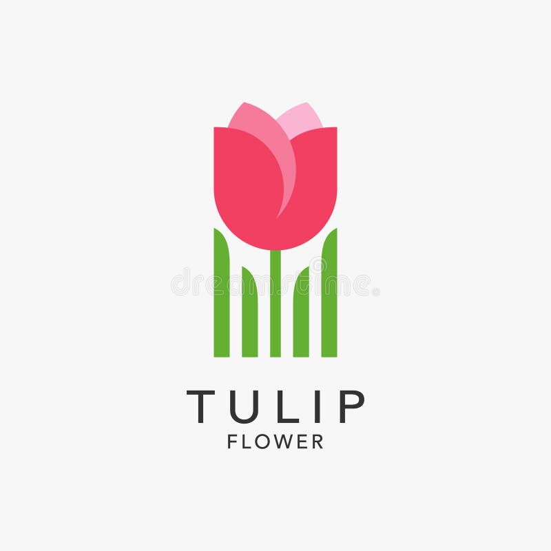 Tulip flower logo design stock vector. Illustration of farm - 274772006