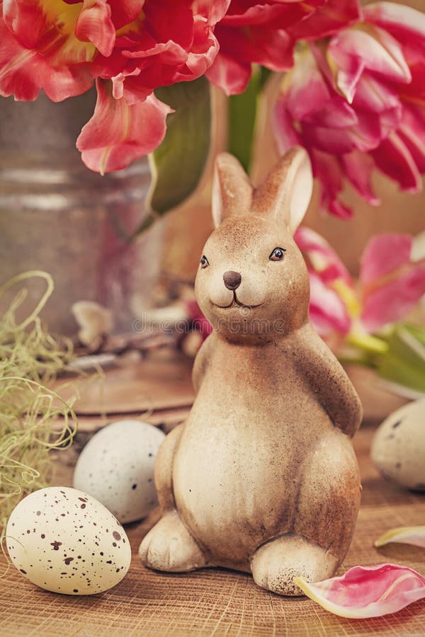 Tulip flowers and rabbit stock photo. Image of flower - 29754460