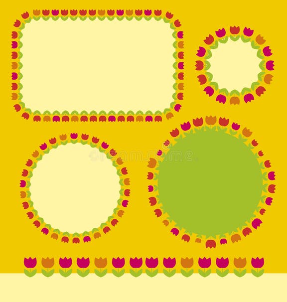 Tulip frame stock vector. Illustration of element, simple - 23445442