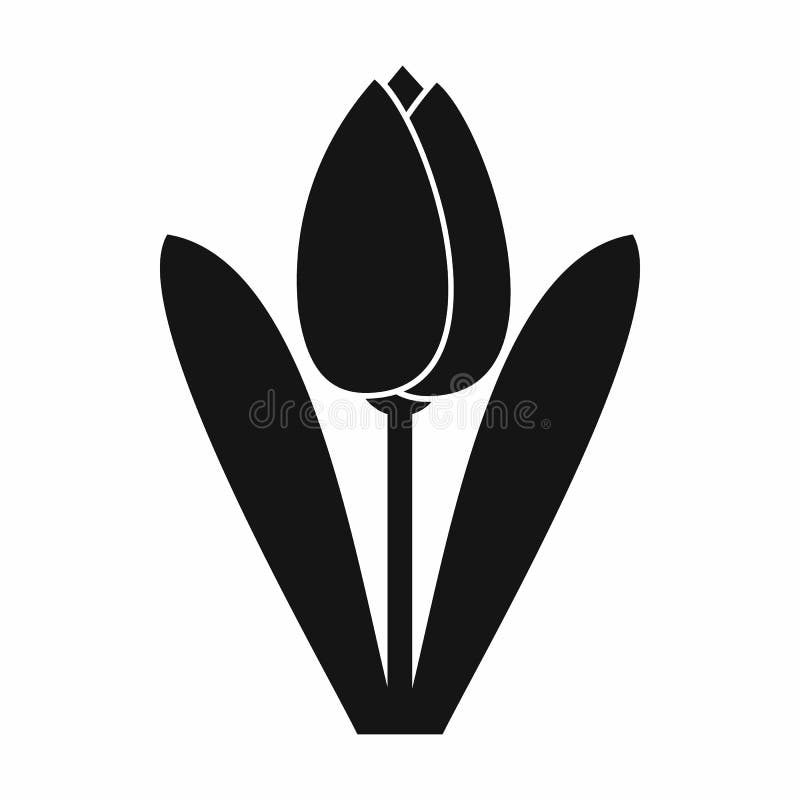 Tulip icon, simple style stock vector. Illustration of celebration ...
