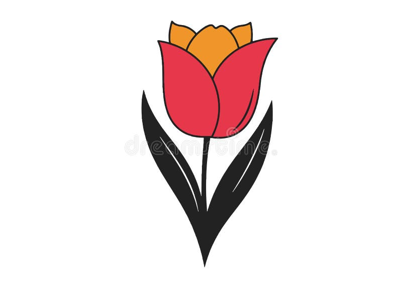 Tulip Illustration stock illustration. Illustration of graphic - 359316383
