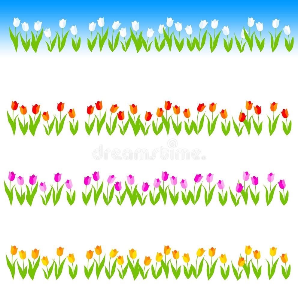 Spring Flower Line Divider Stock Illustrations – 1,204 Spring Flower ...