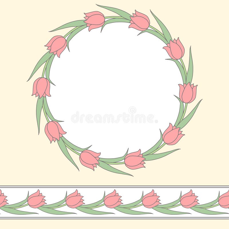 Tulip Border Round Stock Illustrations – 1,224 Tulip Border Round Stock ...