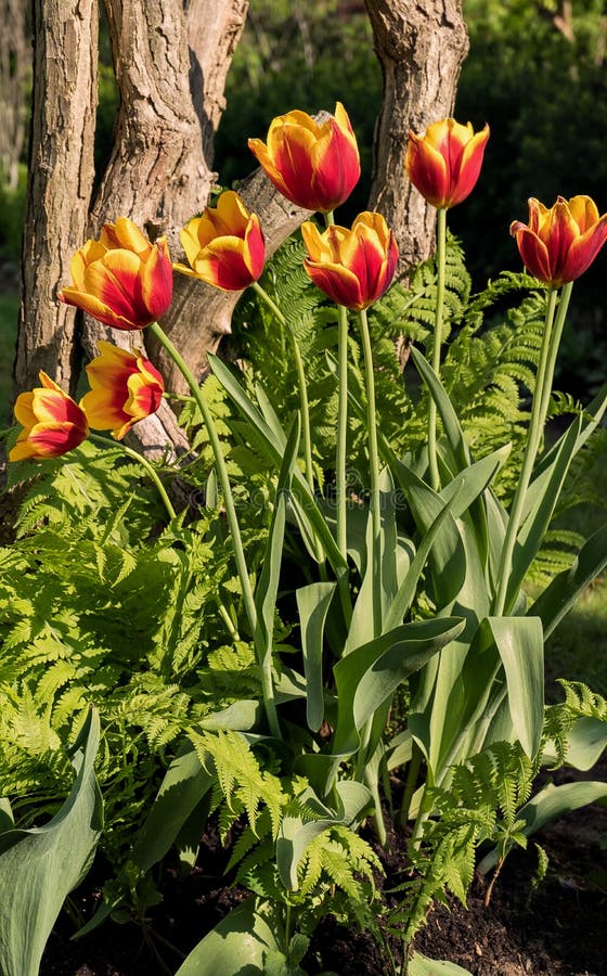 Tulips stock photo. Image of tulips, yellow, floral - 253913544
