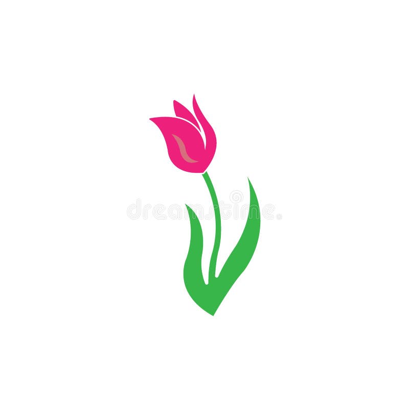 Tulips Icon Logo Vector Design Template Stock Vector - Illustration of ...