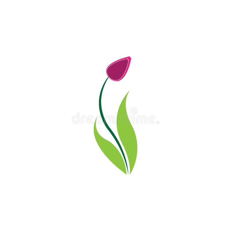 Tulips Icon Logo Vector Design Template Stock Vector - Illustration of ...
