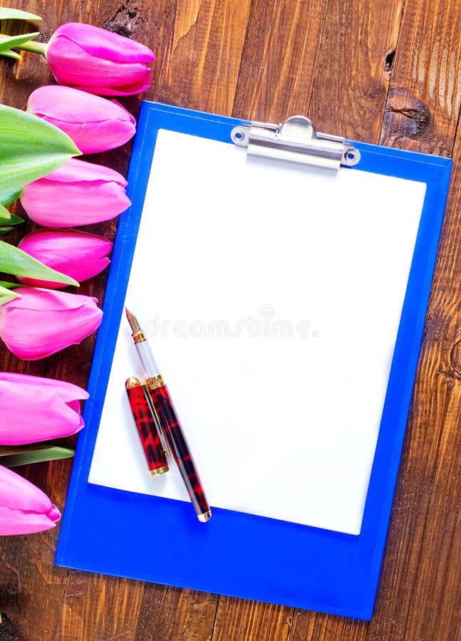 Tulips and note stock photo. Image of lilac, beautiful - 39141670