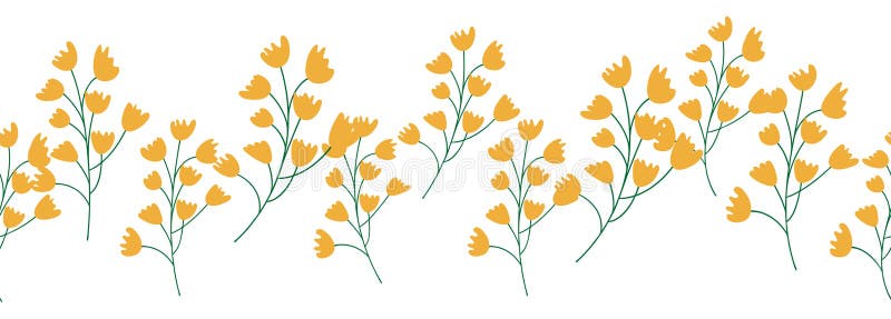 Tulips Yellow and Orange Seamless Horizontal Border Stock Vector ... Tulips Yellow and Orange Seamless Horizontal Border Stock Vector ...