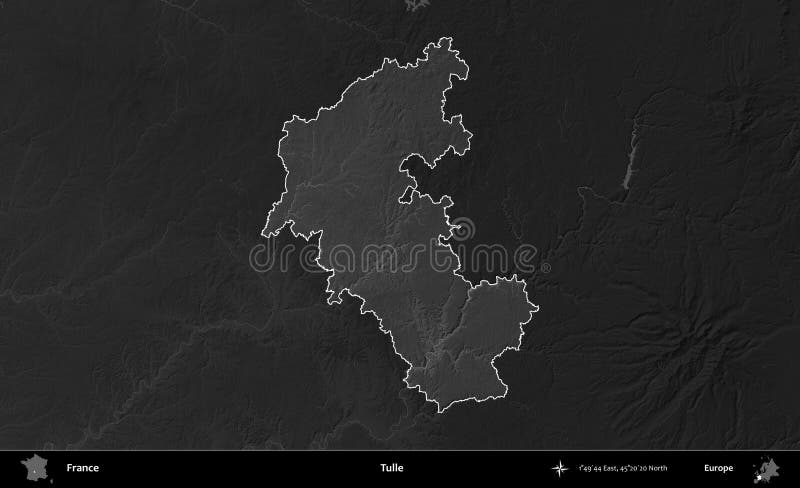Tulle Highlighted, France. Grayscale Stock Image - Image of tulle ...