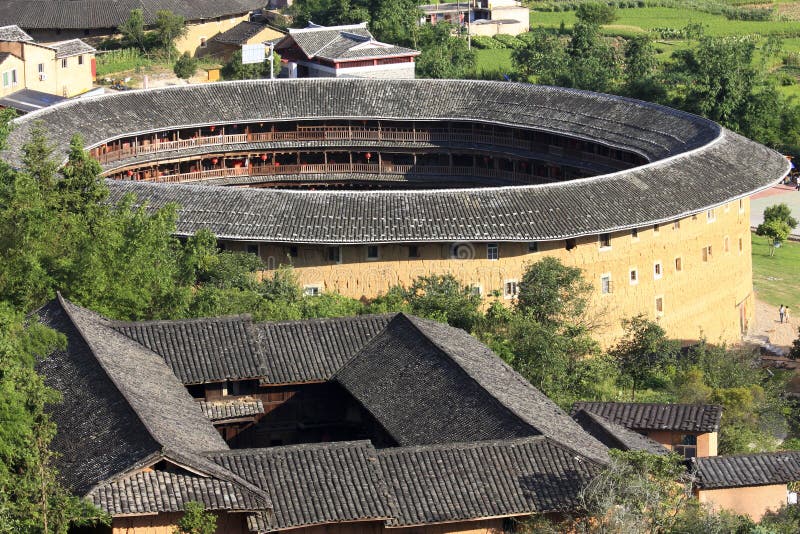 Tulou in china stock image. Image of centre, chinese - 18587113