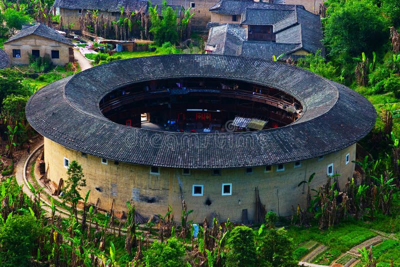 China Fujian Hakka Tulou stock photo. Image of circular - 28636656
