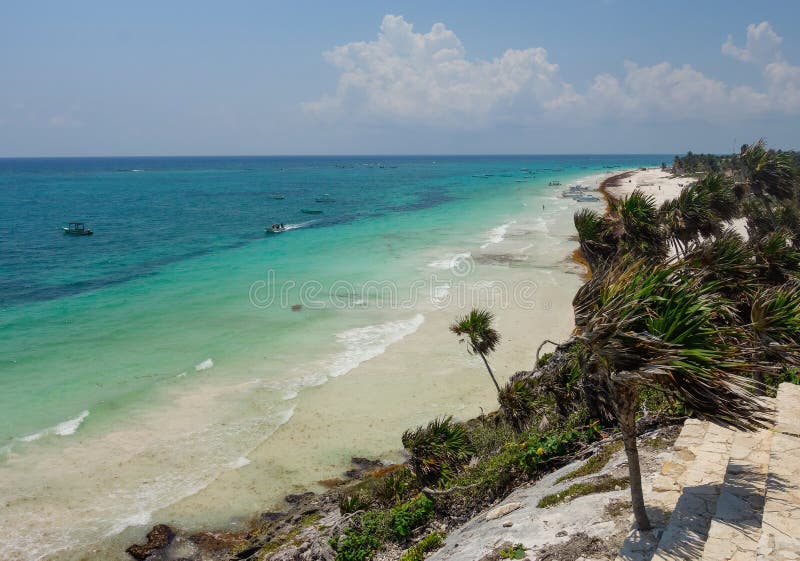 Tulum Beach, Mexico. Riviera Maya, Caribbean Sea Stock Image - Image of ...