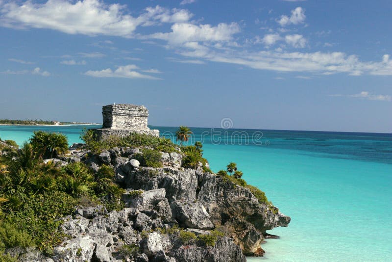 Tulum Lookout stock photo. Image of scenic, ocean, mexico - 1273470