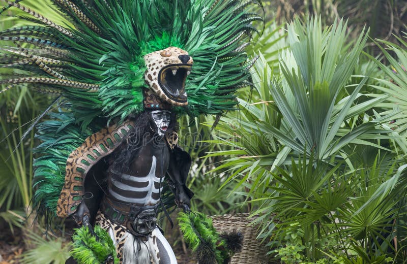 Man in Maya indian costume editorial image. Image of cultural - 89921415