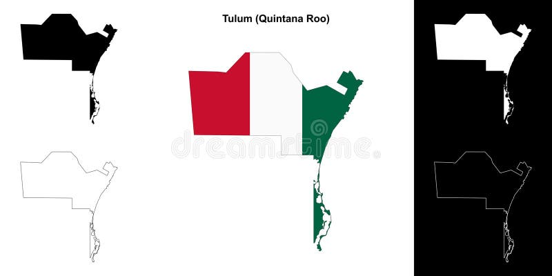 Tulum Outline Map Stock Illustrations – 9 Tulum Outline Map Stock ...