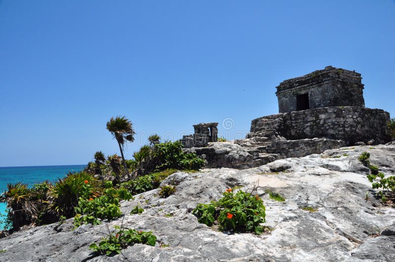 Tulum Ruins stock image. Image of warm, coast, roatan - 9593439