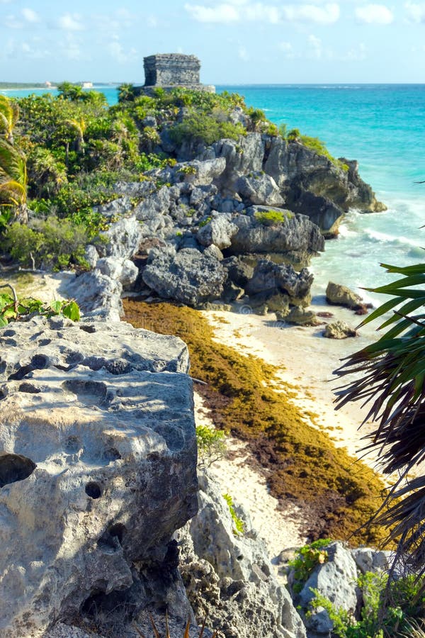 Mayan Ruins Of Tulum. Old City. Tulum Archaeological Site. Riviera Maya ...