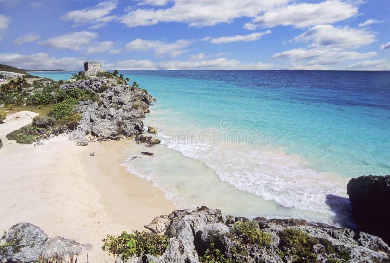 Tulum Strand, Mexiko stockfoto. Bild von blau, strand - 17757056