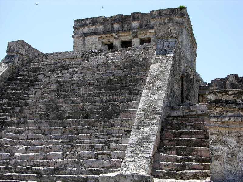 Tulum Temple stock photo. Image of stairs, lost, ruins - 5939468