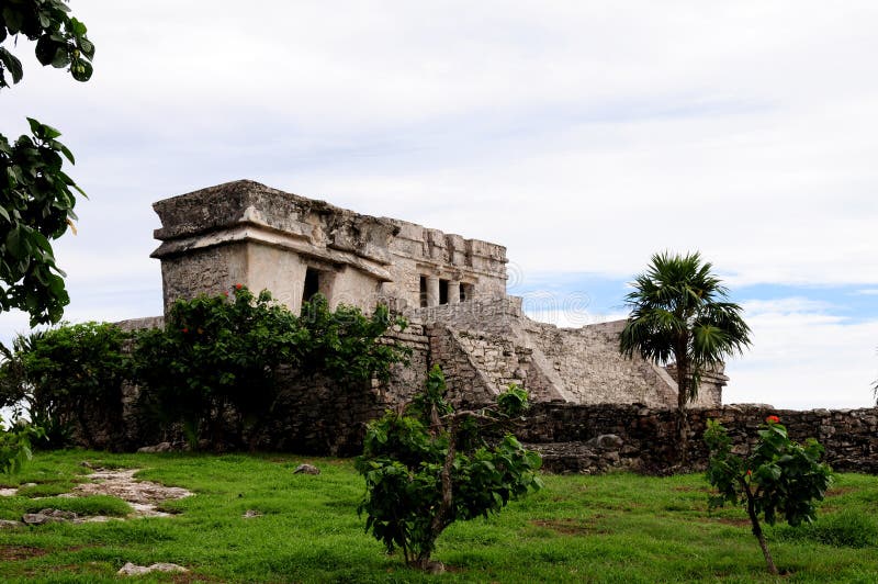 Tulum temple stock photo. Image of mexico, evening, historic - 17542300