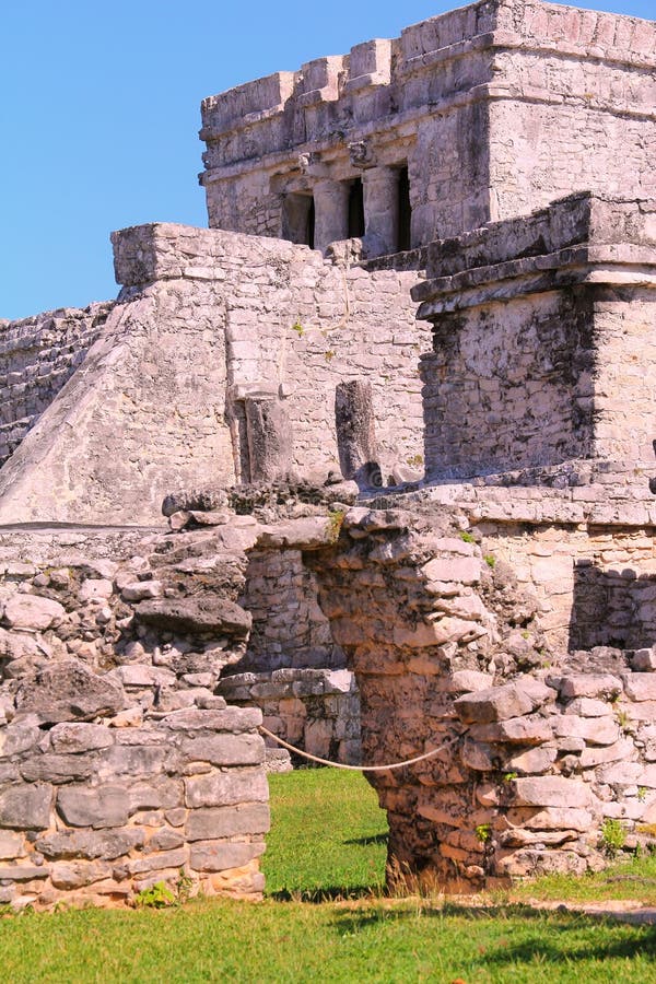 Mayan Pyramids in Tulum Quintana Roo VII Stock Image - Image of ruin ...