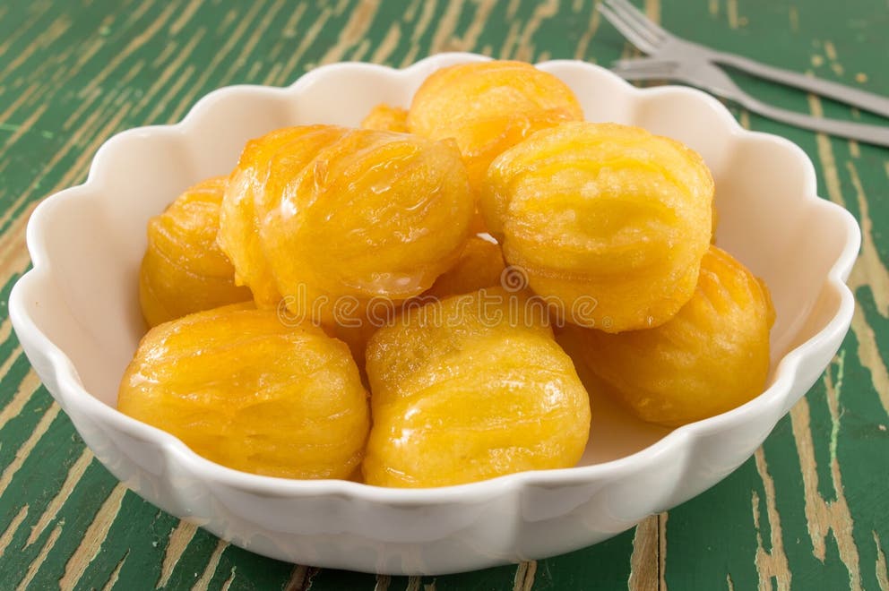 Tulumbe on a plate stock photo. Image of east, healthy - 81871116