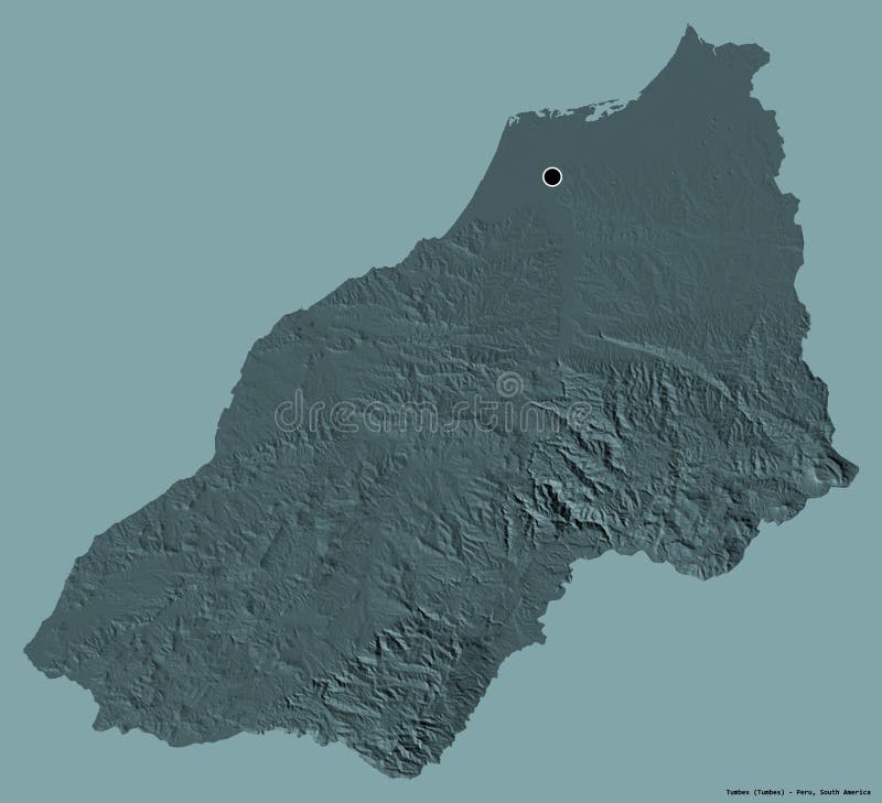 Tumbes, Region of Peru, on Solid. Administrative Stock Illustration ...