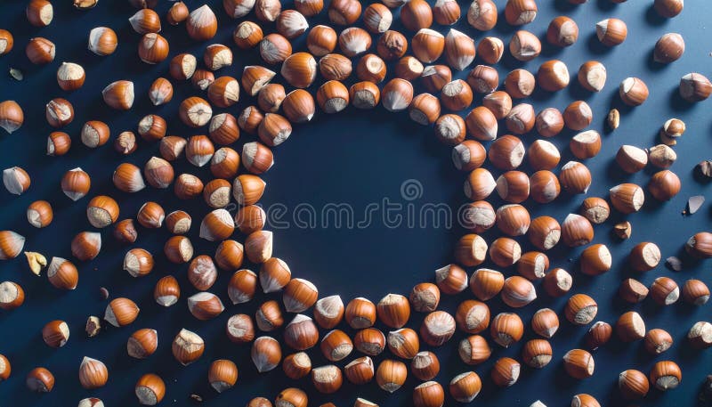 Tumbled Raw Hazelnut Background. Generated Image Stock Photo - Image of ...