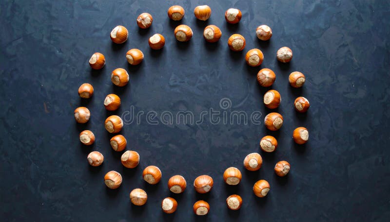 Tumbled Raw Hazelnut Background. Generated Image Stock Image - Image of ...