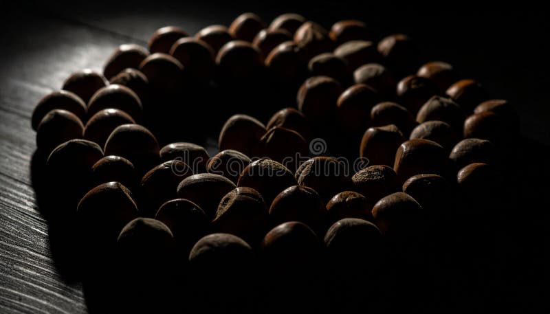 Tumbled Raw Hazelnut Background. Generated Image Stock Photo - Image of ...