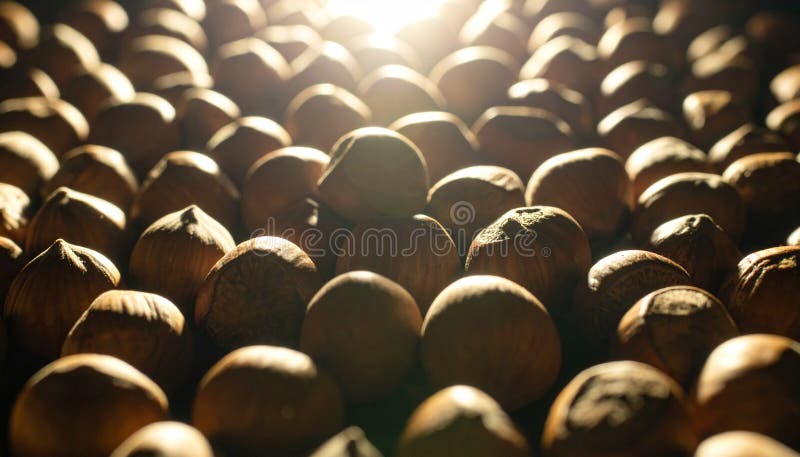 Tumbled Raw Hazelnut Background. Generated Image Stock Image - Image of ...