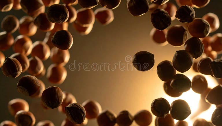 Tumbled Raw Hazelnut Background. Generated Image Stock Photo - Image of ...