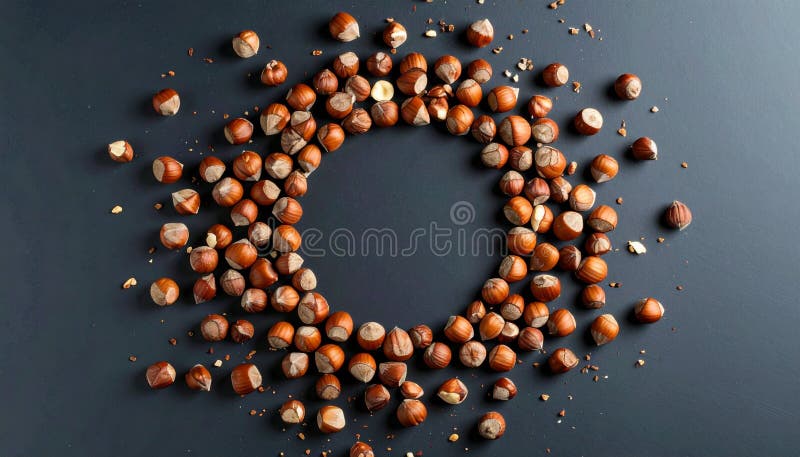 Tumbled Raw Hazelnut Background. Generated Image Stock Photo - Image of ...