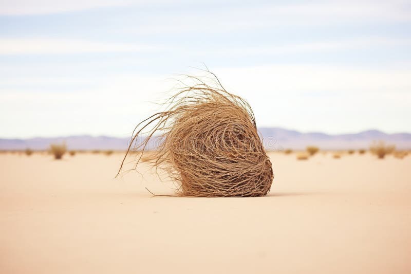 Tumbleweed Rolling with the Wind in Desert Stock Photo - Image of ...