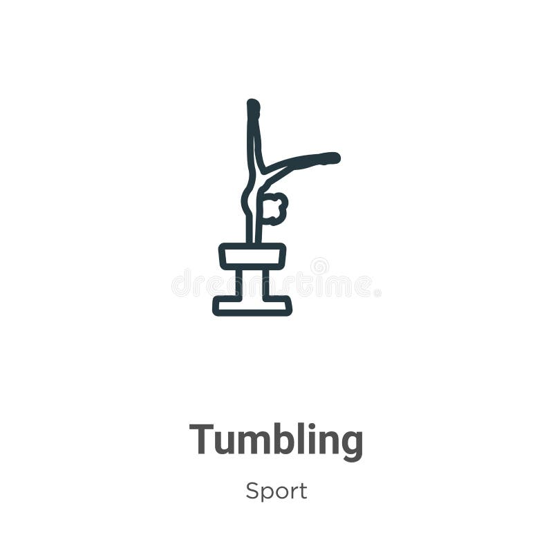 Tumbling Vector Icon On White Background. Flat Vector Tumbling Icon ...