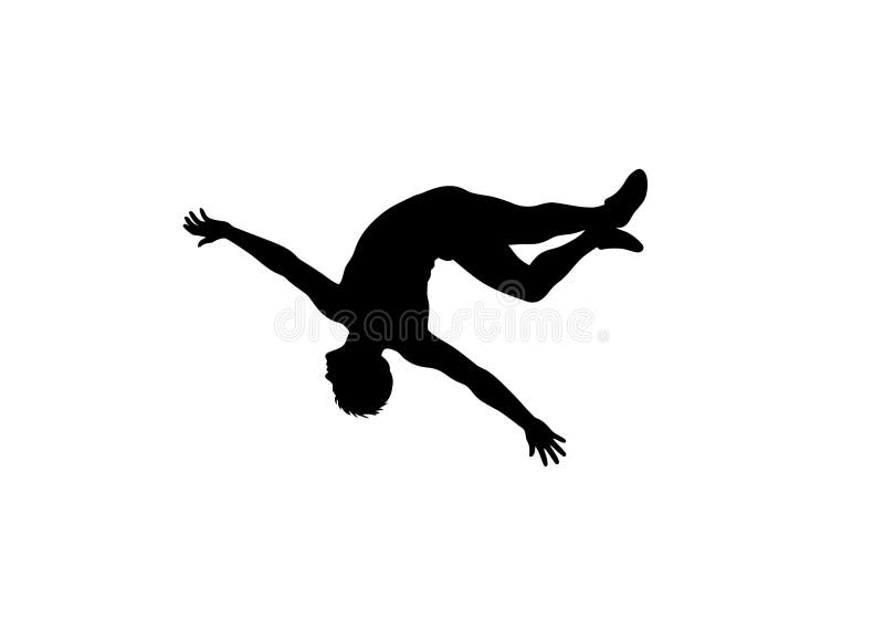 Tumbling silhouette stock vector. Illustration of strength - 378155313