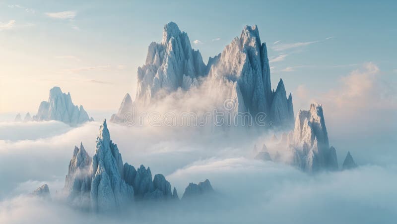 A Tumbling in the Sky of Floating Mountains Stock Photo - Image of flip ...