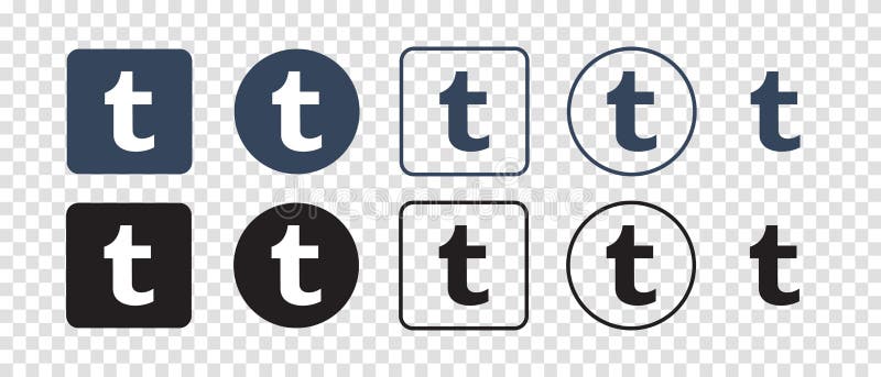Tumblr Vector Logo Icon Set. Vector Illustration Editorial Photography ...
