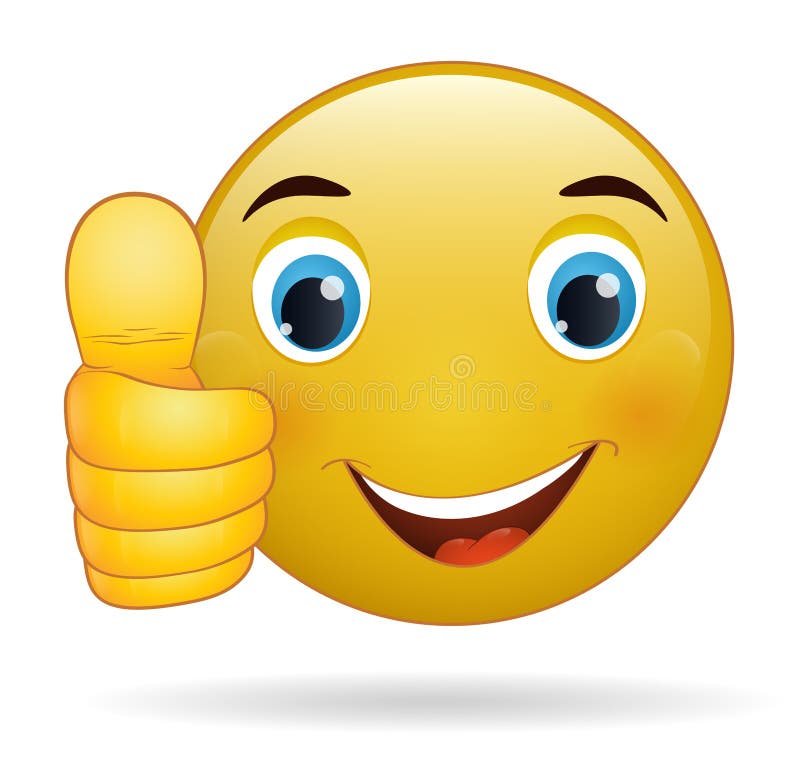 Tumme upp emoticon vektor illustrationer. Illustration av kallt - 38830003