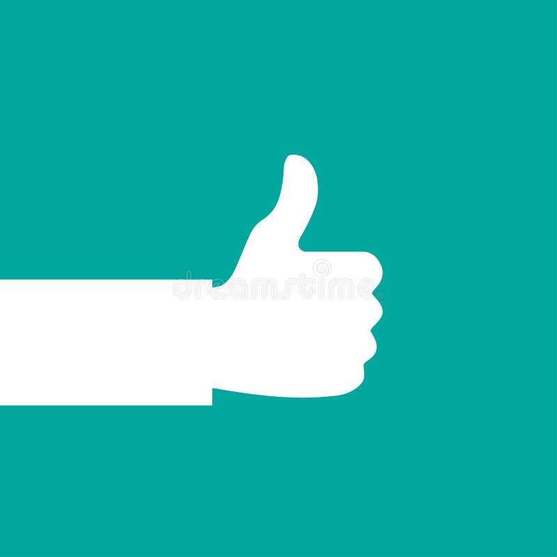 Tumme upp vektorsymbol stock illustrationer. Illustration av valt ...
