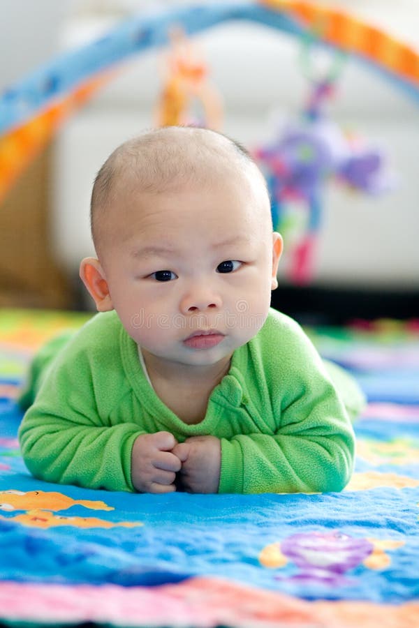 Tummy Time stock image. Image of finger, sleeper, japanese - 18937005