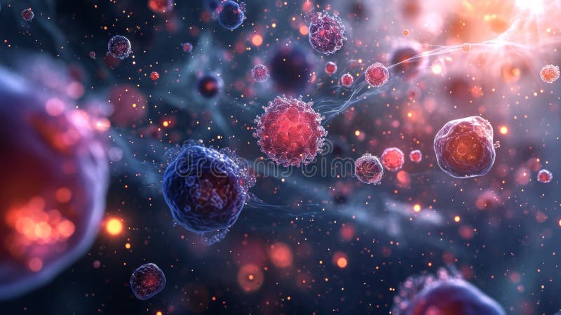 Tumor Microenvironment Background Stock Illustration - Illustration of ...