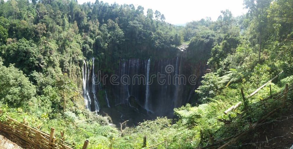 Tumpak sewu waterfall stock image. Image of tumpak, sewu - 265177543