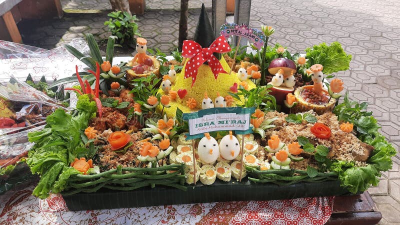 Tumpeng rice creations stock image. Image of creations - 277892913