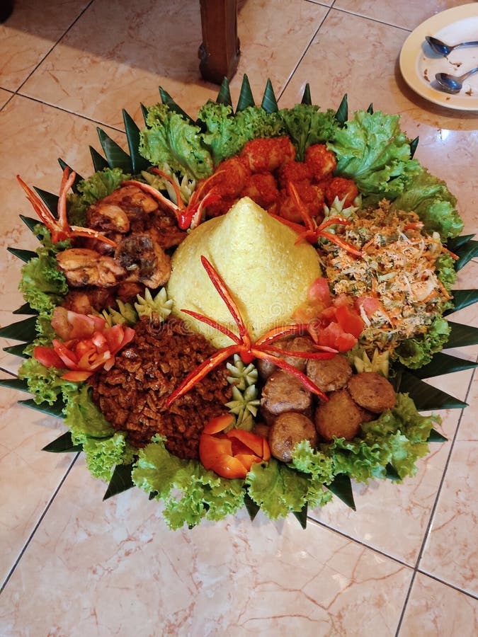 Tumpeng Rice from Indonesia Stock Image - Image of coconut, milk: 265379819