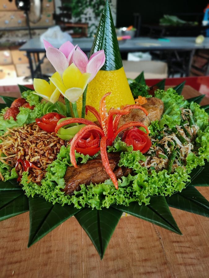 Tumpengan Traditional Indonesian Food or Java Food Stock Image - Image ...