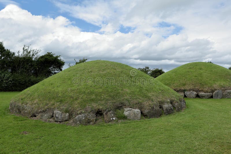 Tumuli of Newgrange in Northern Ireland Stock Image - Image of ...